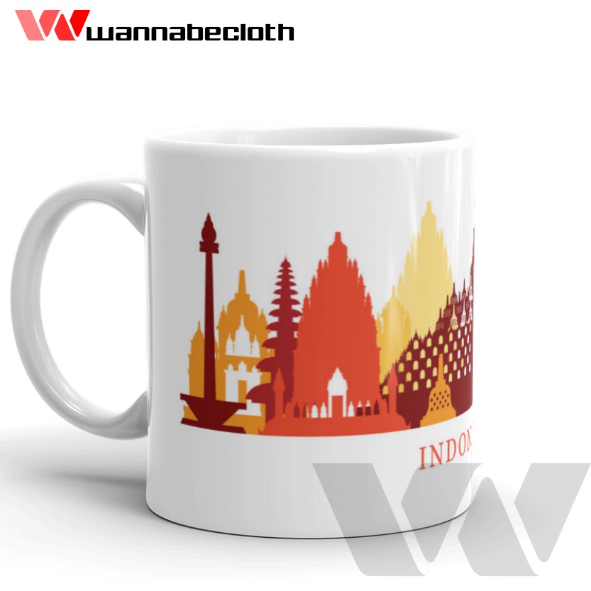 Jual Gelas Indonesia Mug Indonesia Mug Custom Oleh-Oleh Souvenir Mug ...