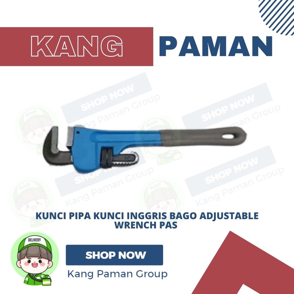 Jual Kunci Pipa Kunci Inggris Bago Adjustable Wrench Pas 14 inch ...