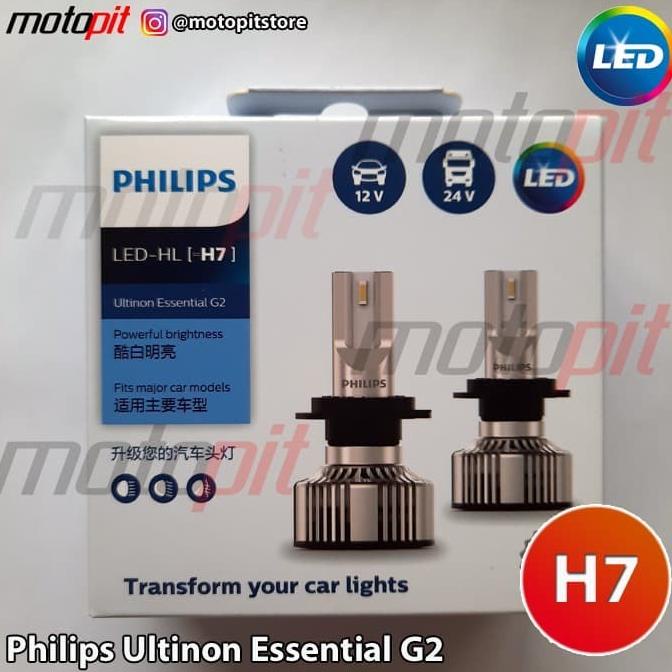 Jual Philips LED H7 Ultinon Essential G2 Lampu Utama Putih 6500K 12V ...