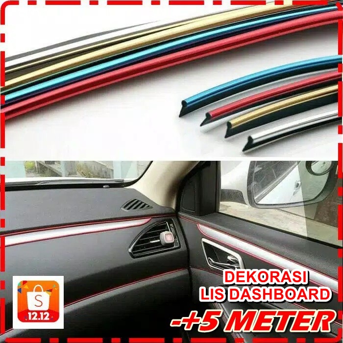 Jual 5M Aksesoris interior mobil keren dekorasi Lis dashboard mobil ...