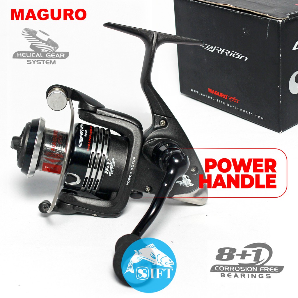Jual Reel Maguro CARRION 2000 | Power Handle | 8+1 | Kolam Sungai Laut | Shopee Indonesia