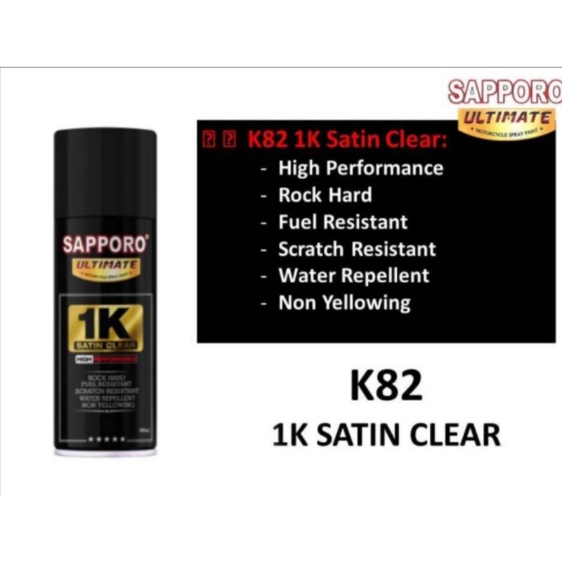 Jual SAPPORO ULTIMATE K82 1K SATIN CLEAR COAT PERNIS DOFF CAT SEMPROT ...