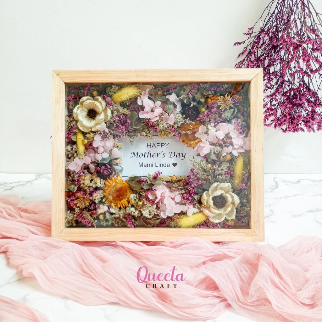 Jual frame bunga/gift wisuda/kado wisuda/kado ultah/bingkai bunga ...