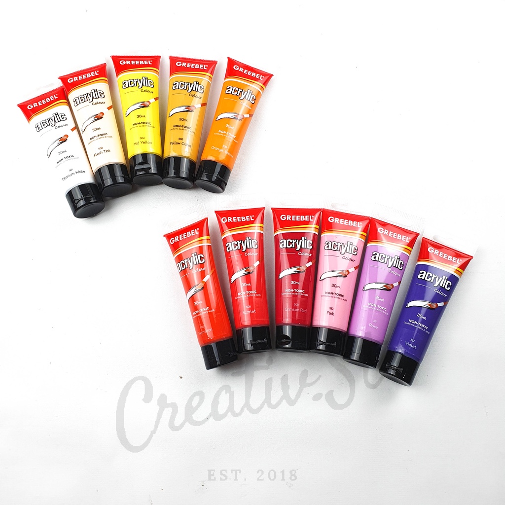 Jual Greebel Acrylic 30 Ml Paint Acrylic Colour Part 1 Satuan Cat Lukis ...