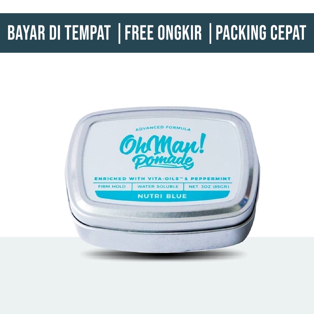 Jual Aceh Pomade - Ohman Nutri Blue Waterbased Firme Hold Pomade ...