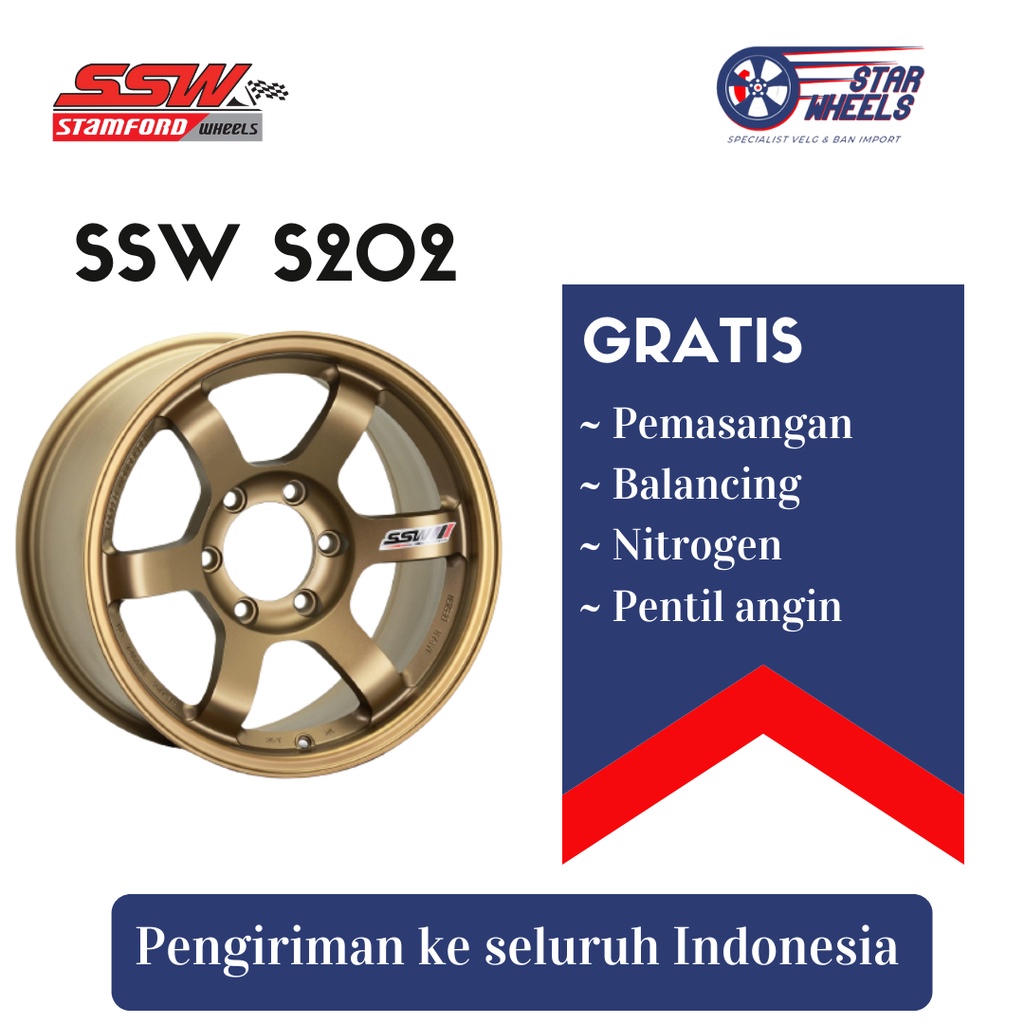 Jual Velg Mobil SSW S202 TE37 R17 x 9 Pcd 6x139,7 ET +20 | Shopee Indonesia