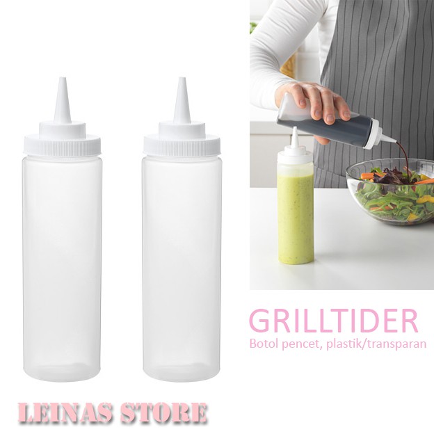 Jual Botol Pencet plastik / transparan / botol Saus / botol kecap 2pc ...