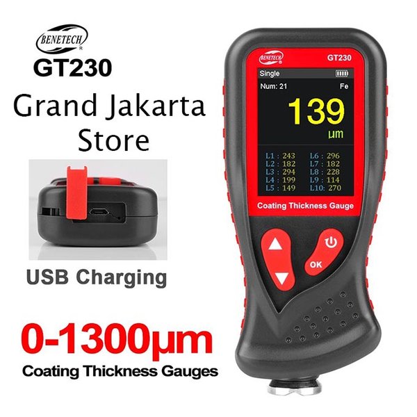 Jual Coating Film Thickness Gauge Benetech GT230 Meter Paint Tester Cat ...