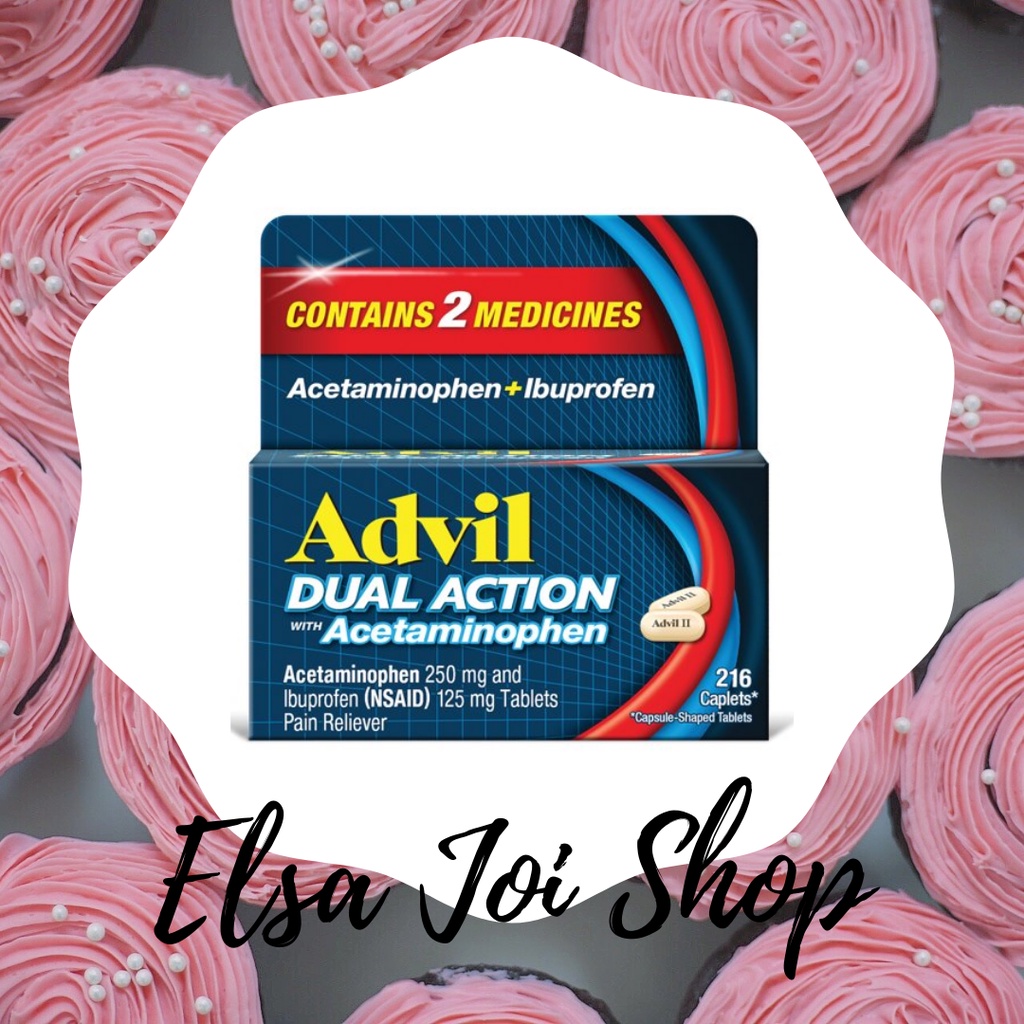 Jual Advil Dual Action with Acetaminophen - 216 caplets | Shopee Indonesia