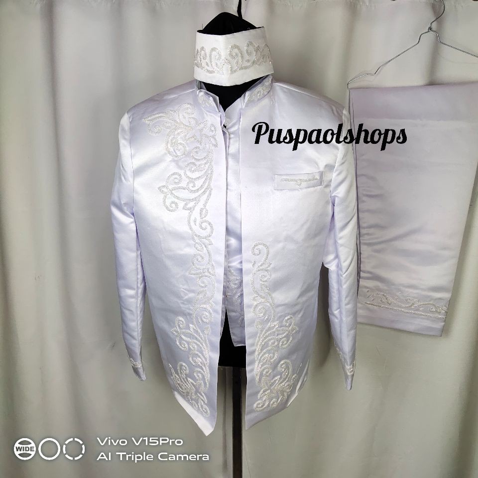 Jual BASOFI PENGANTIN BRIDAL PAYET JEPANG ASAYO WARNA PUTIH/ beskap ...