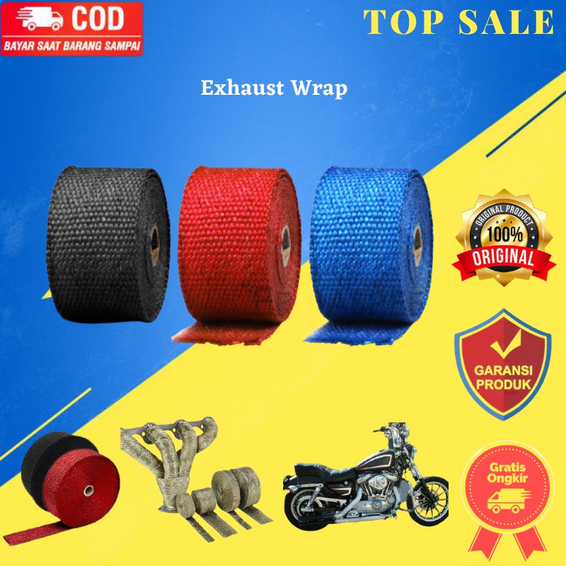 Jual Peredam Panas Fiber Glass Knalpot motor mobil Exhaust Wrap ...