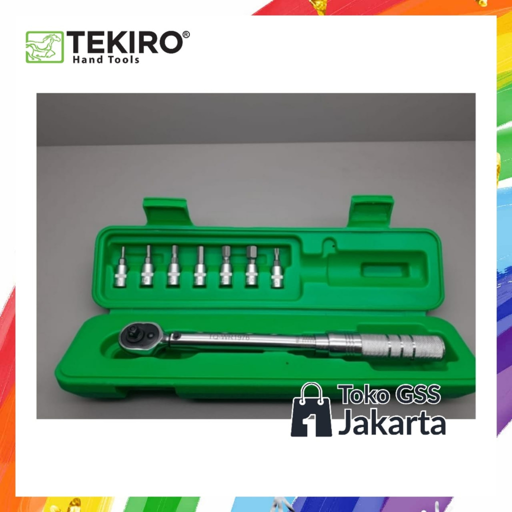 Jual Kunci Torsi Set Sepeda 1/4"DR Torque Wrench Set TEKIRO TQ-WR1976 | Shopee Indonesia