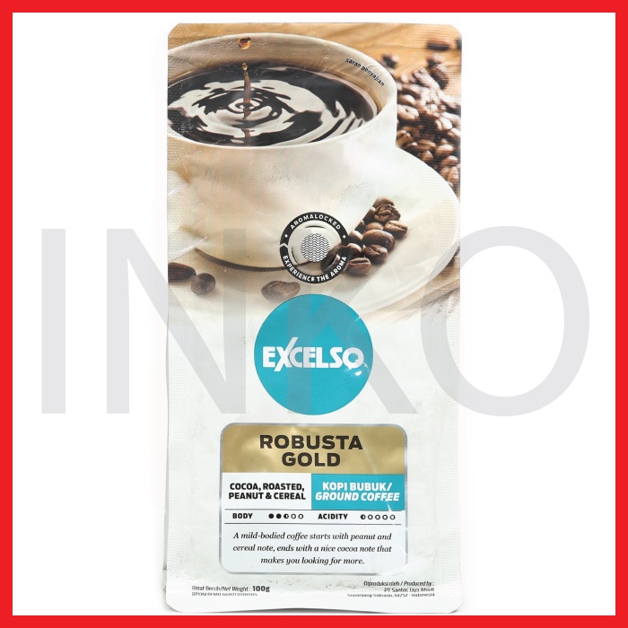 Jual EXCELSO ROBUSTA GOLD KOPI BUBUK GROUND COFFEE 100GR | Shopee Indonesia