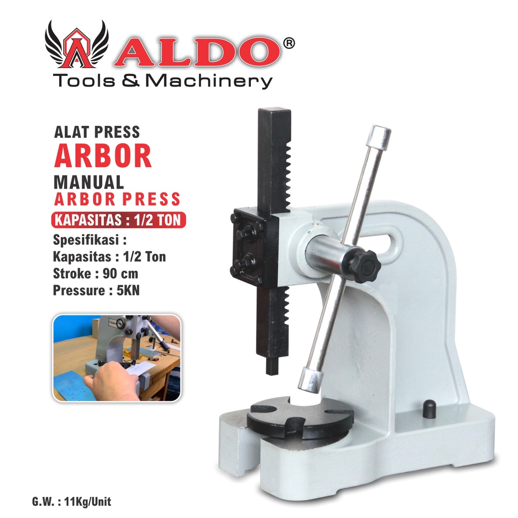 Jual Alat Press Arbor Manual 1/2 Ton Merk Aldo | Shopee Indonesia
