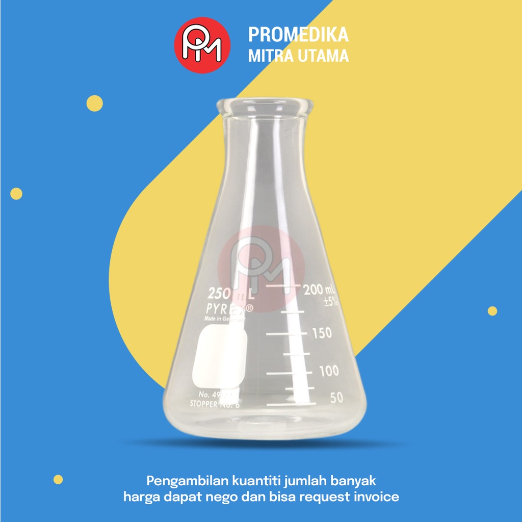 Jual Erlenmeyer Pyrex 50ml-1000ml / Alat Laboratorium | Shopee Indonesia