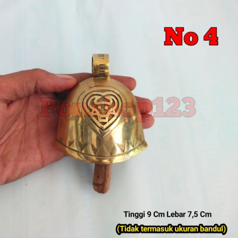 Jual Klontongan sapi kuningan lonceng bel pintu pagar kalung hewan ...
