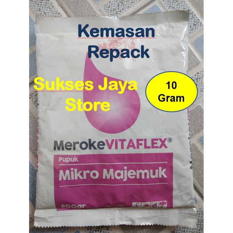 Jual PUPUK MEROKE VITAFLEX KEMASAN REPACK 10 GRAM HIDROPONIK SUKSES ...