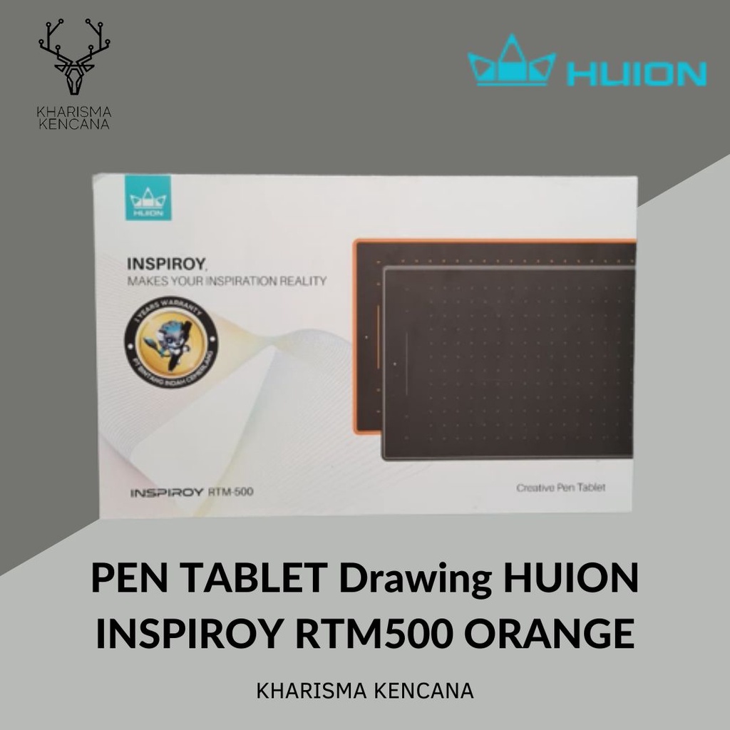 Jual PEN TABLET Drawing HUION INSPIROY RTM500 ORANGE | Shopee Indonesia