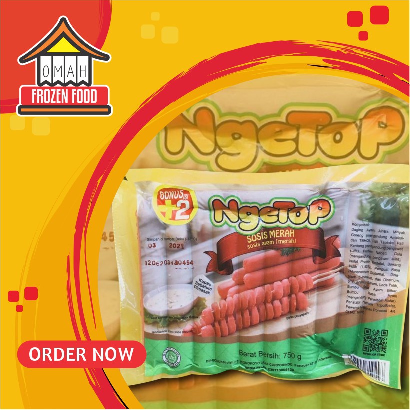 Jual Ngetop Sosis Ayam 750gr isi 30+5 (NON COD DAN REGULER DILUAR KOTA ...
