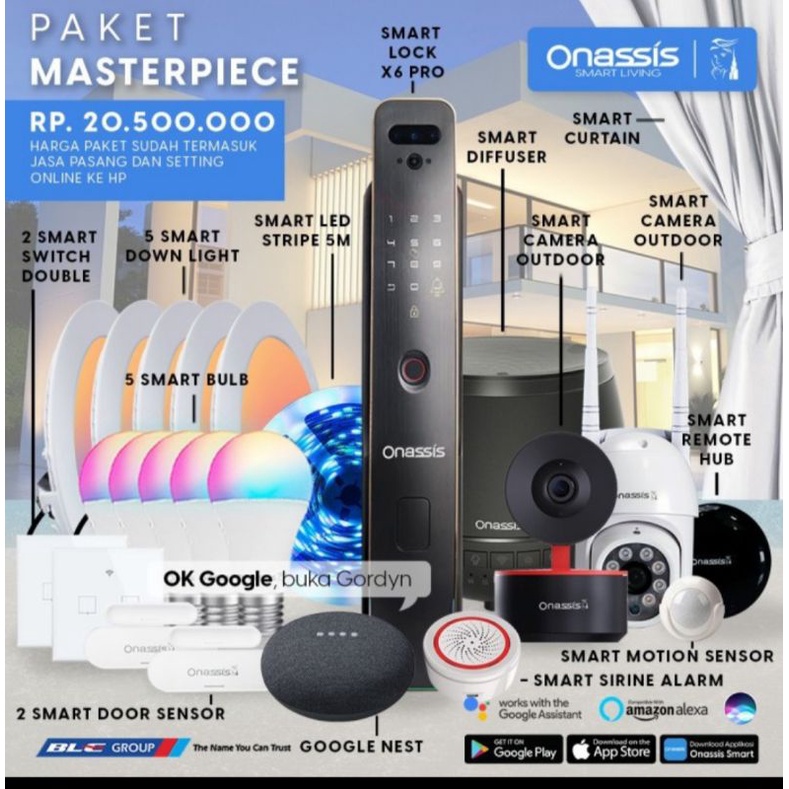Jual Paket MASTERPIECE Onassis Smart Home - Smart Living - Smart Lock ...