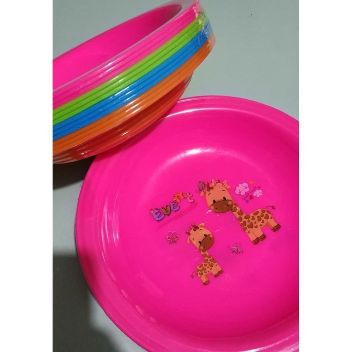 Jual Piring Plastik Makan Gambar Tebal Murah Bergambar 22cm | Shopee ...