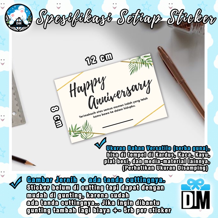 Jual Sticker Stiker Ucapan Ultah Birthday Graduation Anniversary Ayah ...