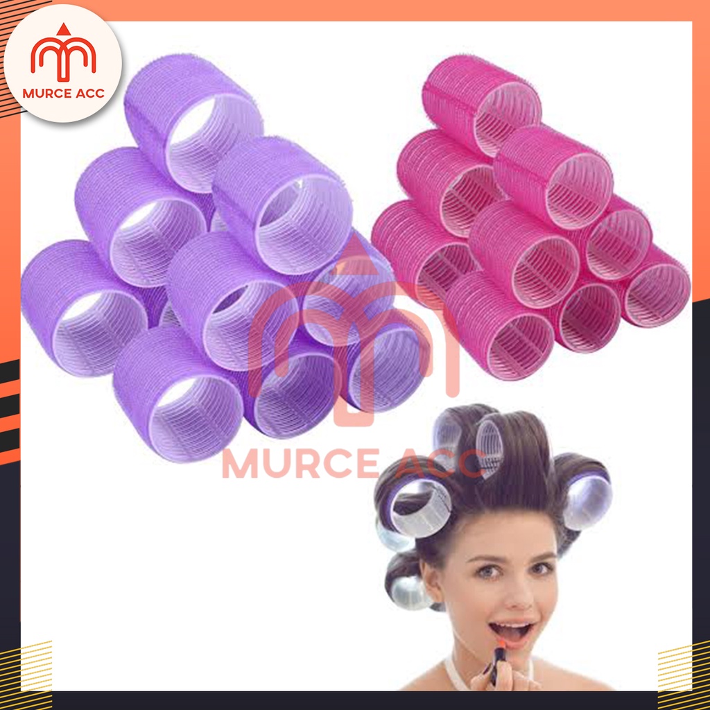 Jual (6 Pcs) Roll Rambut Besar Jumbo Otomatis Import Murah | Shopee ...