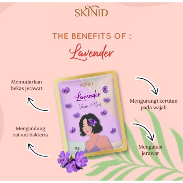 Jual SKINID PETAL MASK LAVENDER 15gr | Shopee Indonesia