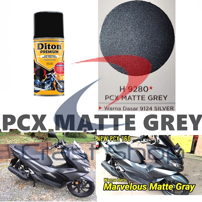 Jual Cat Pilox Diton Premium Honda PCX Matte Grey 9280 Warna Abu Doff ...