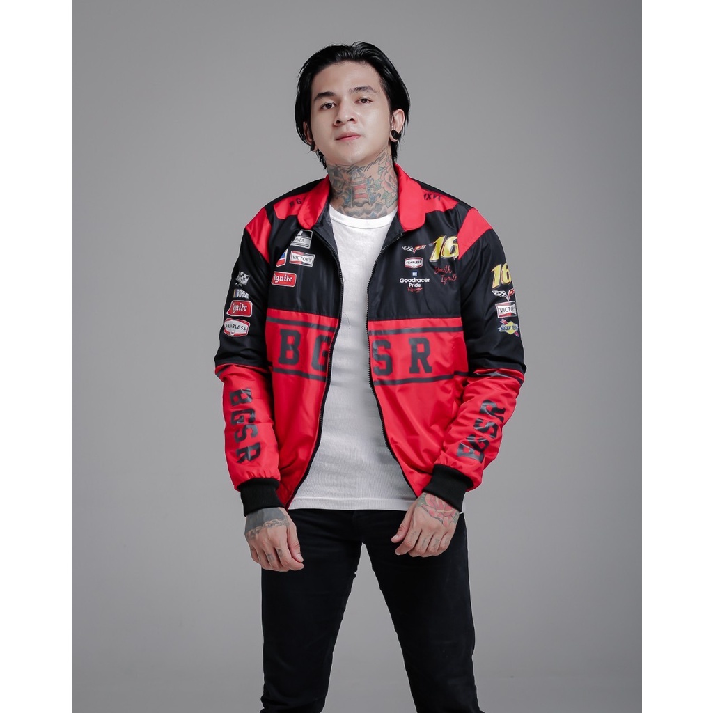 Jual Jacket Nascar Sablon Hitam | Jaket Varsity Pria | Jaket Race ...