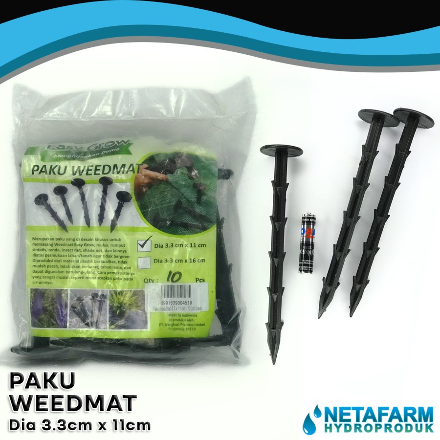 Jual Paku Weedmat Paku Plastik Mulsa EG 3.3 cm x 11 cm - 10 pcs per ...