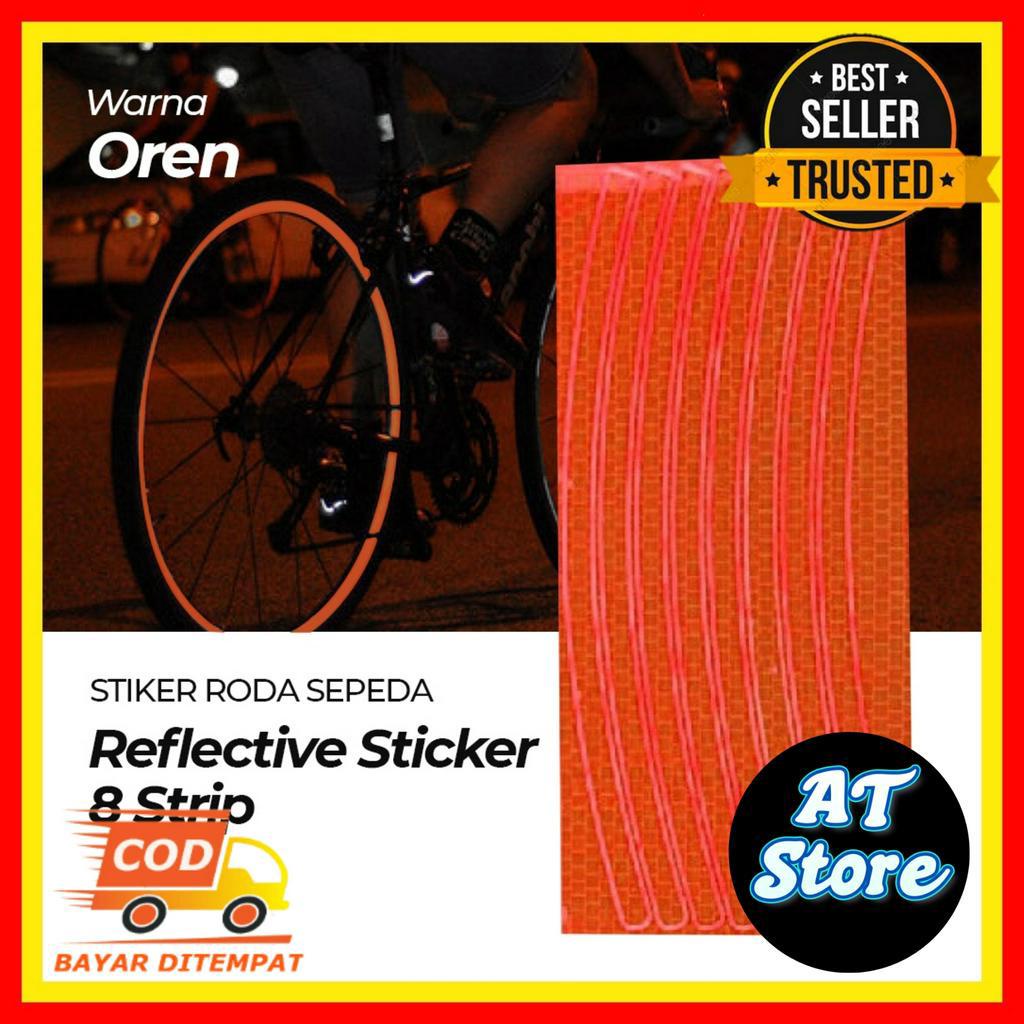 Jual STIKER RODA SEPEDA REFLECTIVE STIKER 8 STRIP ~ HIJAU|BIRU|KUNING ...