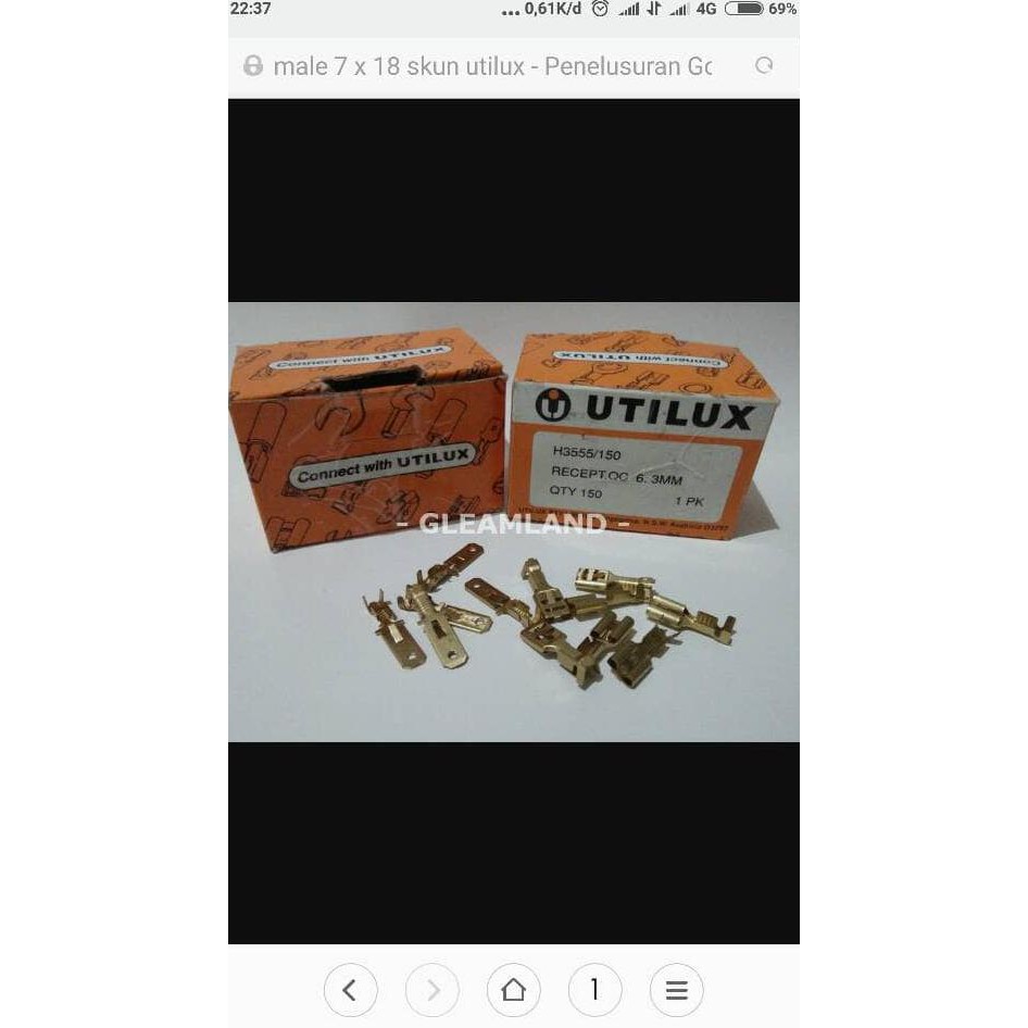 Jual Skun Male Utilux Lebar : 7,7 Mm Panjang : 20 Mm Pcmja29 Ayo Beli ...