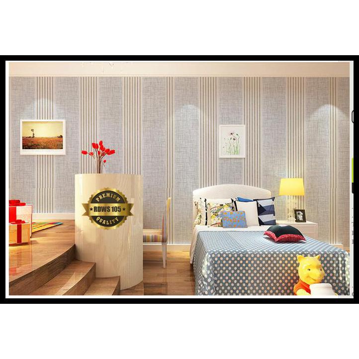Jual Stipe Gold Gradasi Gray Ukuran 45Cm X 10M - Wallpaper Dinding ...