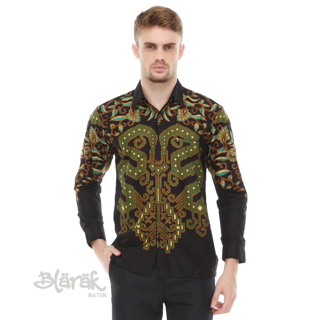 Jual BLARAK - Baju Batik Pria Naga Wisesa Hijau | Shopee Indonesia