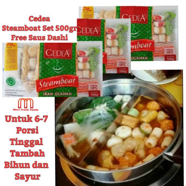 Jual Steamboat Set Cedea 500 Gr + Free Bumbu / Bakso Ikan Seafood murah ...