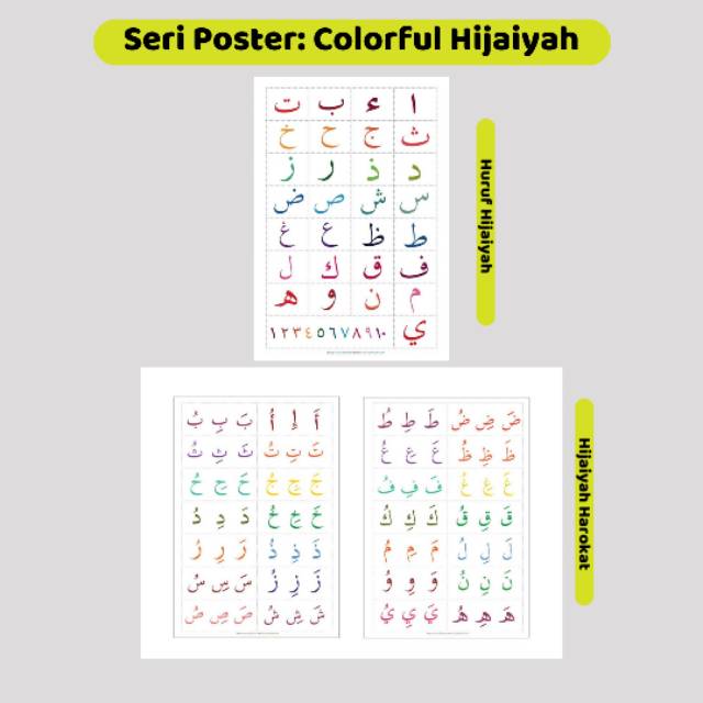 Jual Poster Anak Muslim Belajar Hijaiyah - Full color | Shopee Indonesia