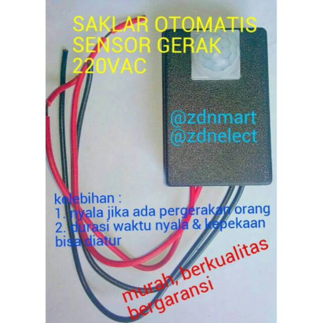 Jual saklar sensor gerak pir pergerakan manusia | Shopee Indonesia