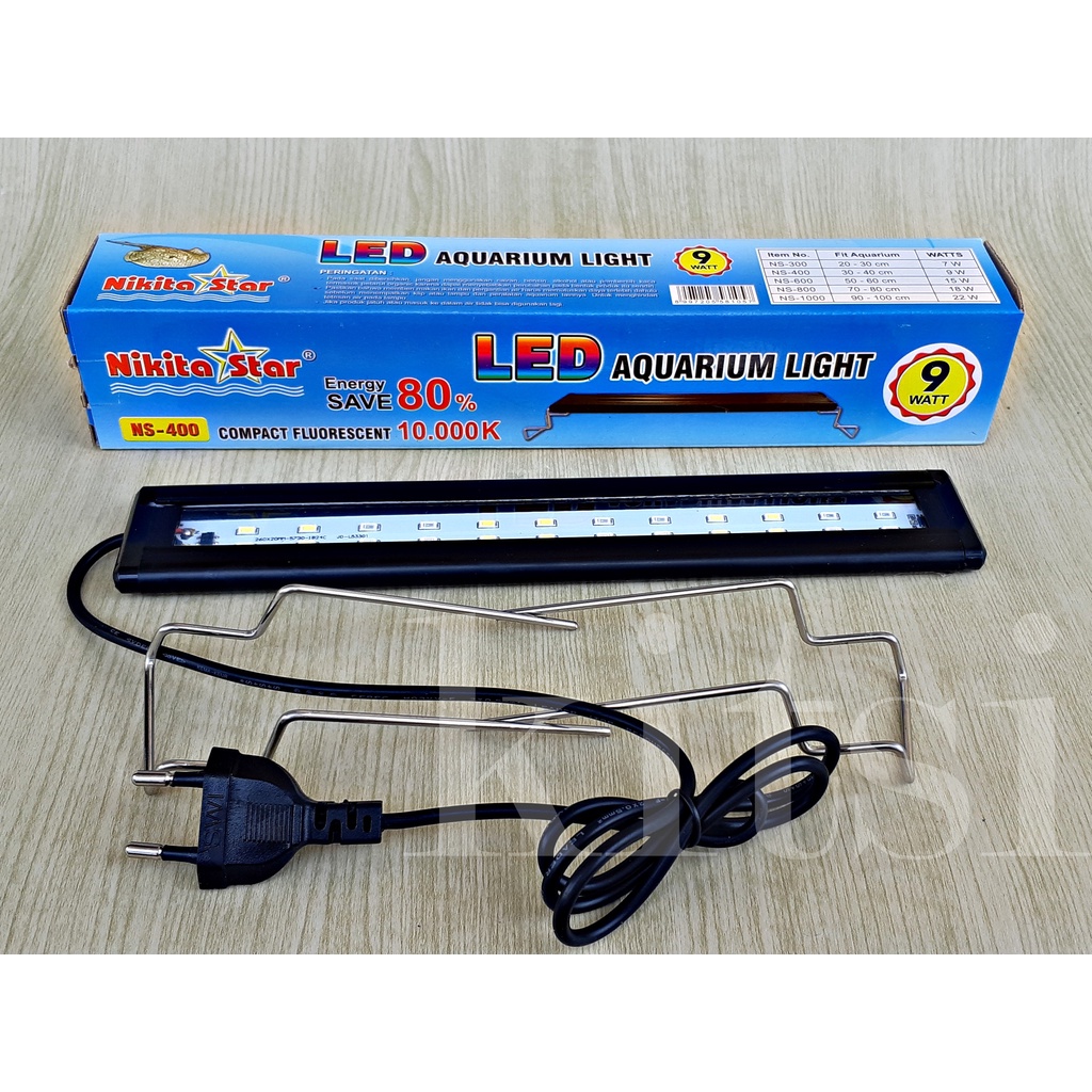 Jual LAMPU LED AQUARIUM 9 Watt / LAMPU LED AQUASCAPE NS-400 NIKITA STAR ...