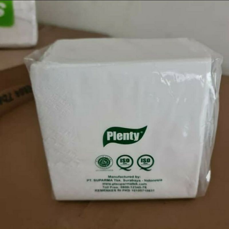 Jual TISSUE PLENTY COCKTAIL NAPKIN HIJAU 100sheets BORDER EMBOSSED ...