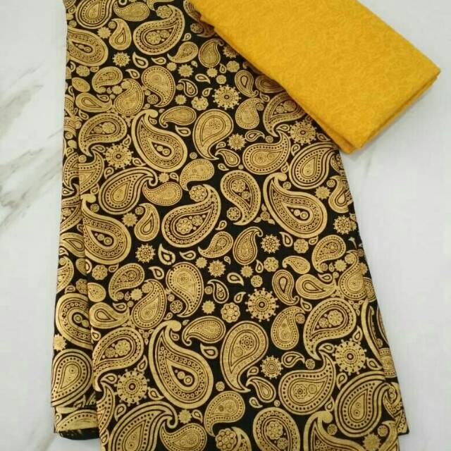 Jual Kain Batik Prada Gold Kecambah | Shopee Indonesia