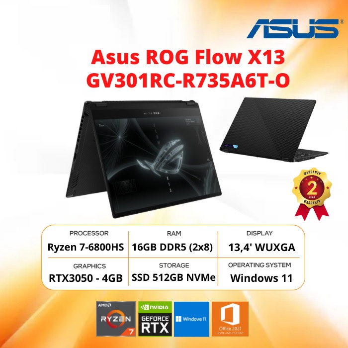 Jual Asus ROG Flow X13 GV301RC R735A6T-O Ryzen 7-6800H 16G SSD 512G ...