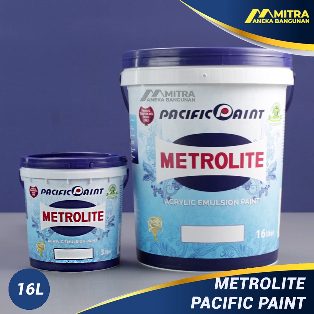 Jual CAT PUTIH METROLITE 16 LITER PACIFIC PAINT 1 PAIL | Shopee Indonesia