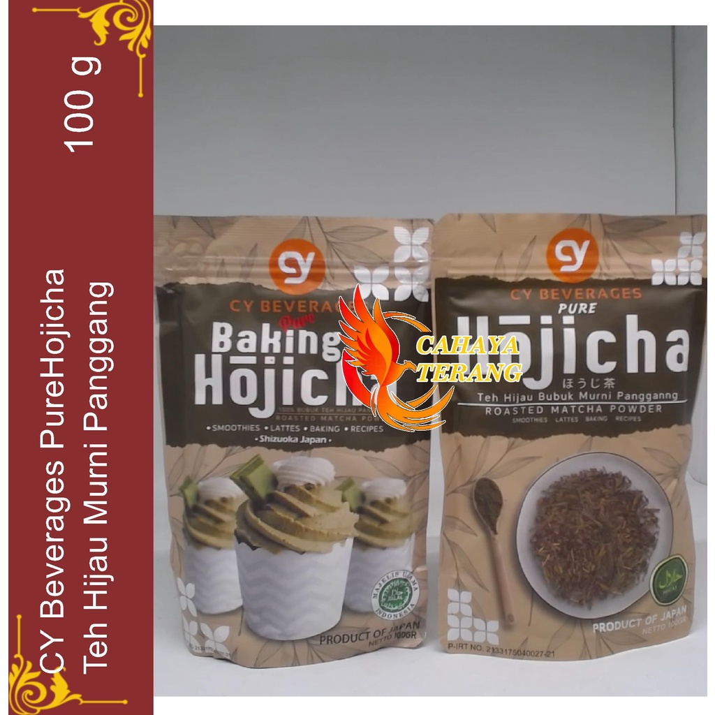 Jual CY Pure Hojicha Roasted Matcha Powder Bubuk Teh Hijau Panggang Ala ...