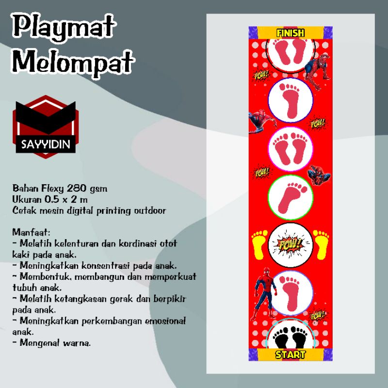 Jual Playmat Melompat / Permainan Motorik Kasar Anak Melompat - Jejak ...