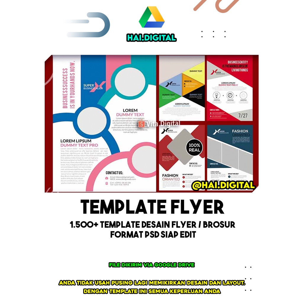 Jual 1.500+ Template Desain Flyer / Brosur Format Psd Siap edit ...