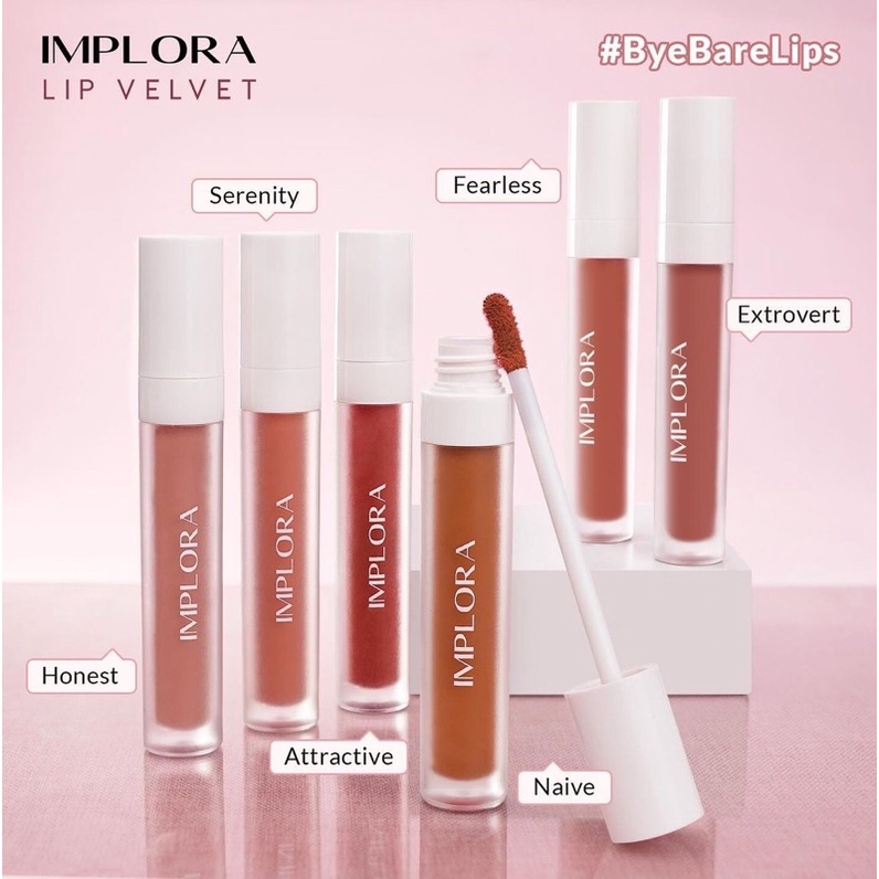 Jual IMPLORA Lip Velvet Tersedia 6 Warna - Attractive/ Serenity ...