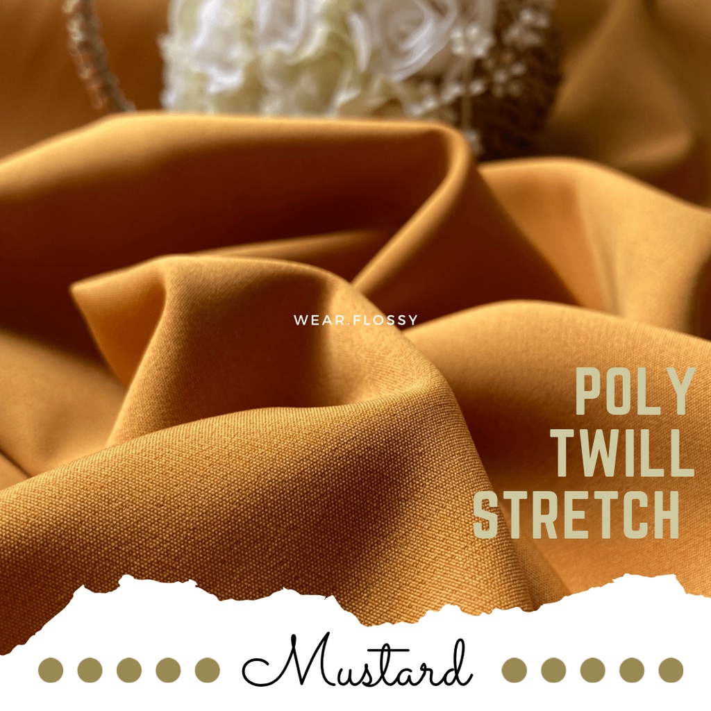 Jual Kain Poly Twill Stretch 1m | Shopee Indonesia
