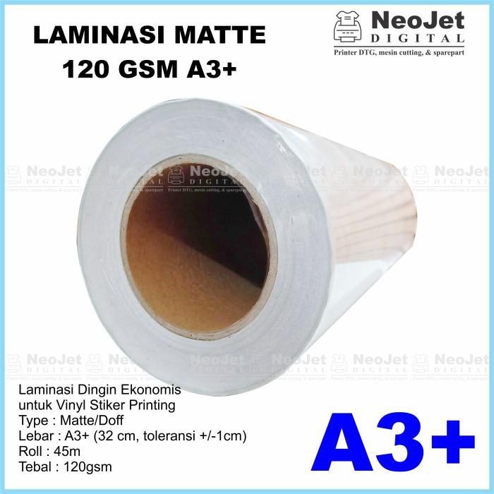 Jual Kertas / Laminasi Dingin Matte Doff Buram 120 Gsm A3+ Roll 45M ...