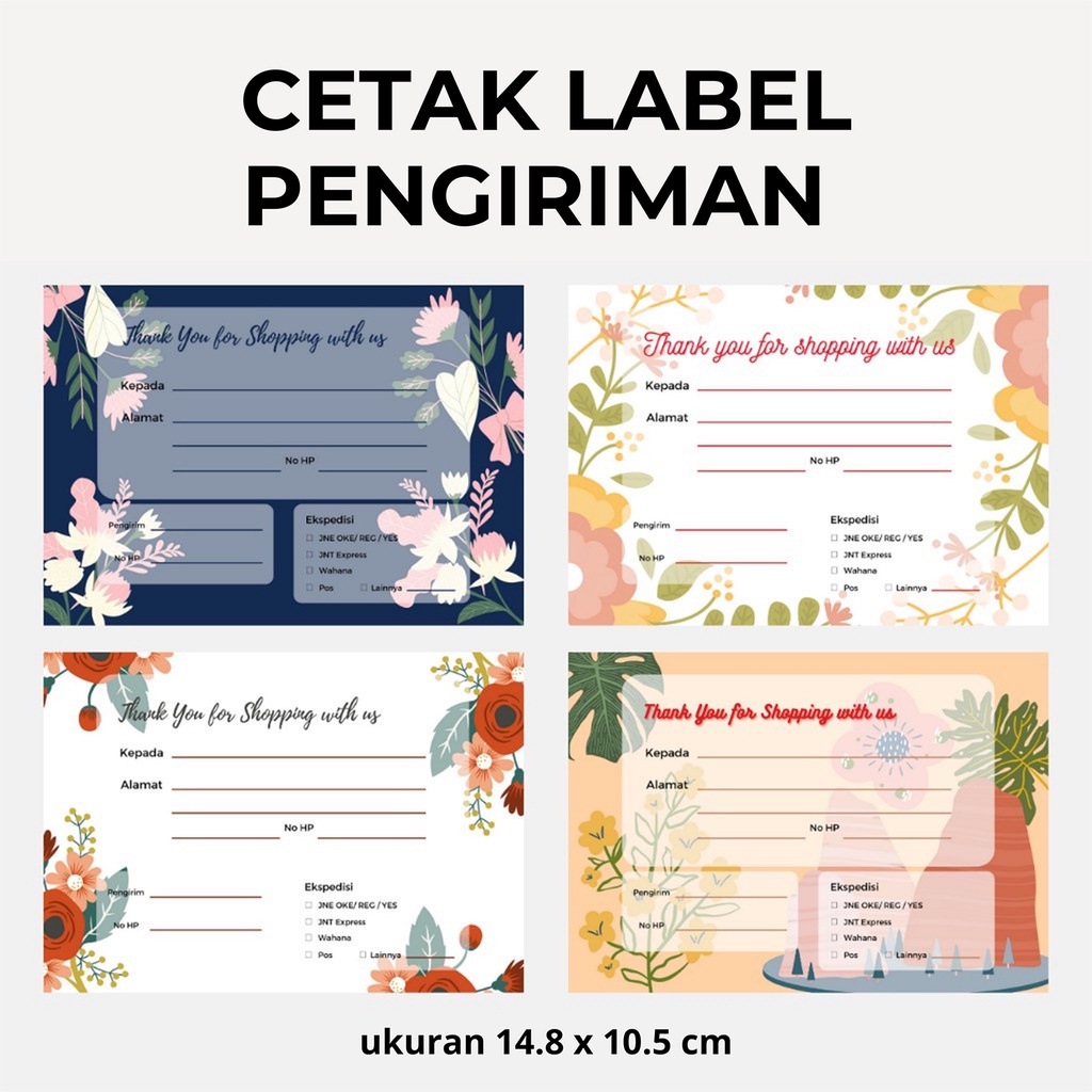 Jual Cetak Custom Stiker Label Pengiriman Online Shop Murah | Shopee ...